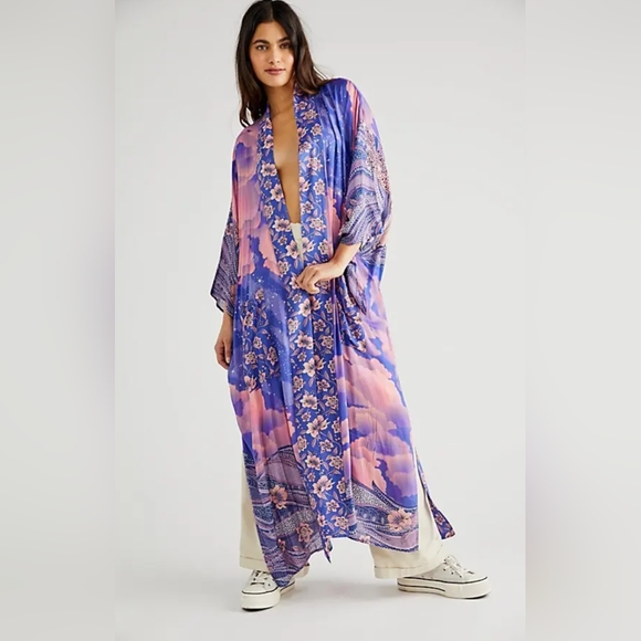 Spell | Kimonos & Yukatas | Spell Luna Celestial Purple Maxi Kimono Nwt ...